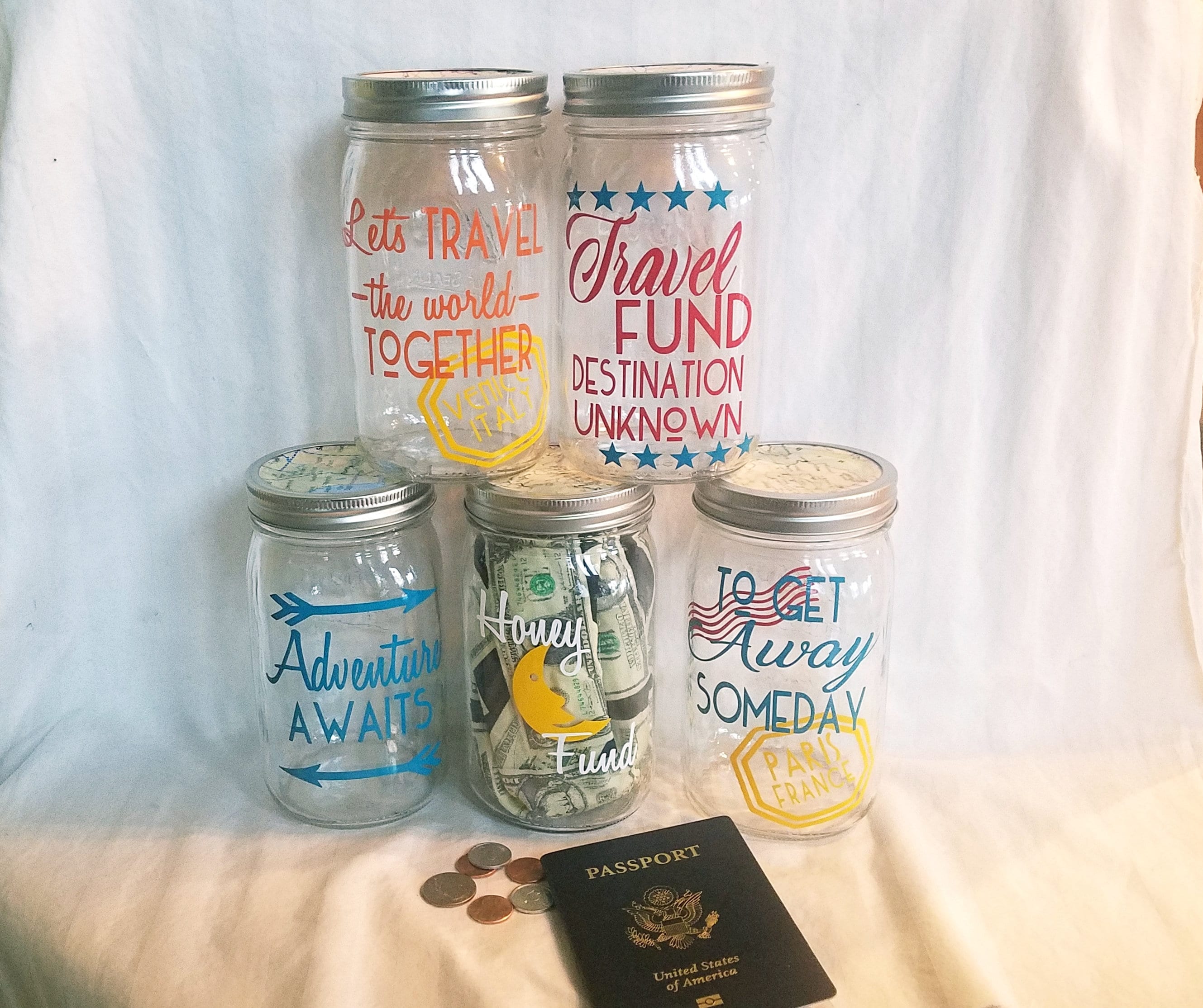 DIY Vacation COLLEGE Travel fund jar Money Savings Piggy Bank | Etsy