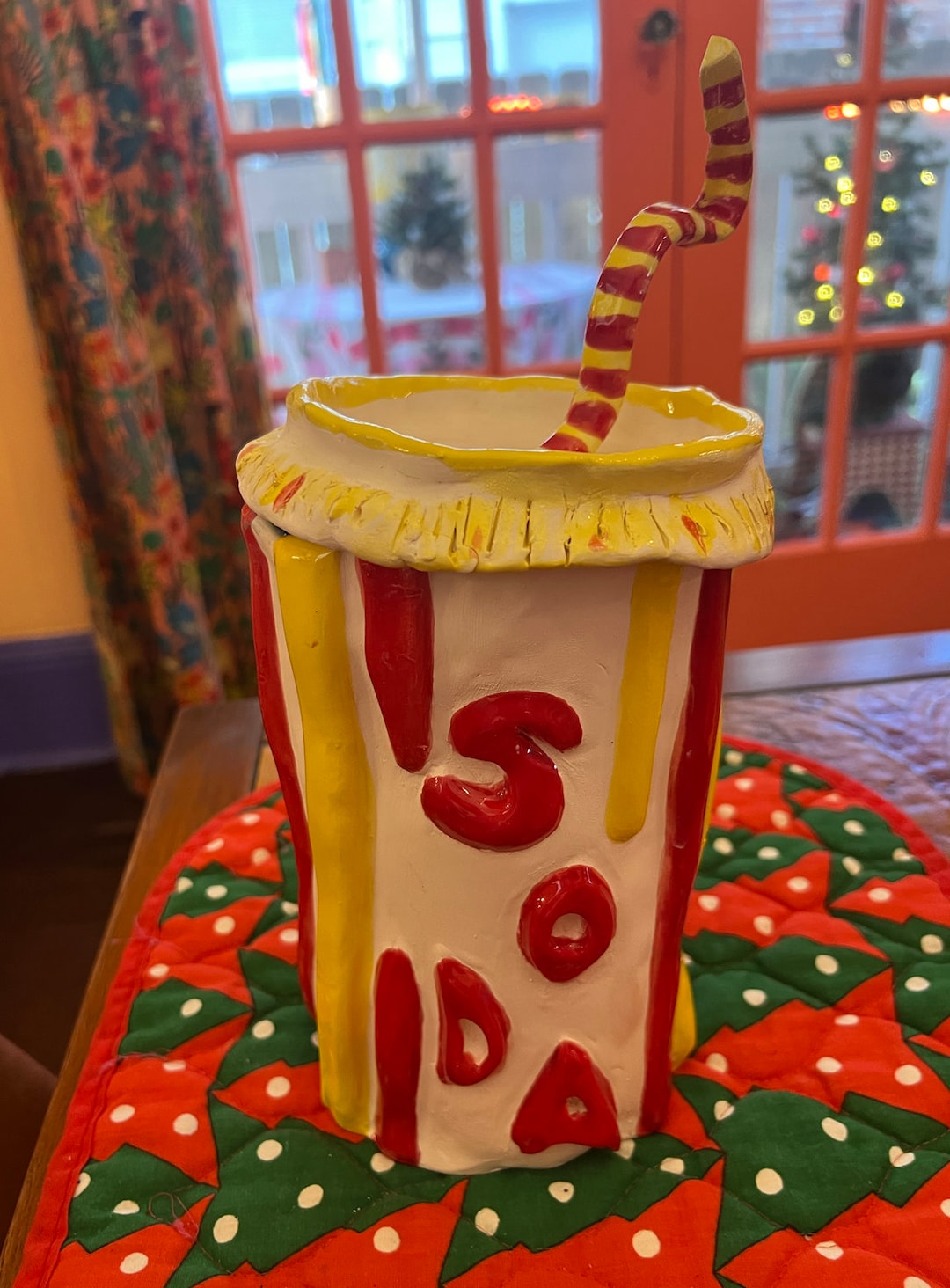 Handmade Ceramic Soda Vase or Use as a Planter . Great Gift for the ...