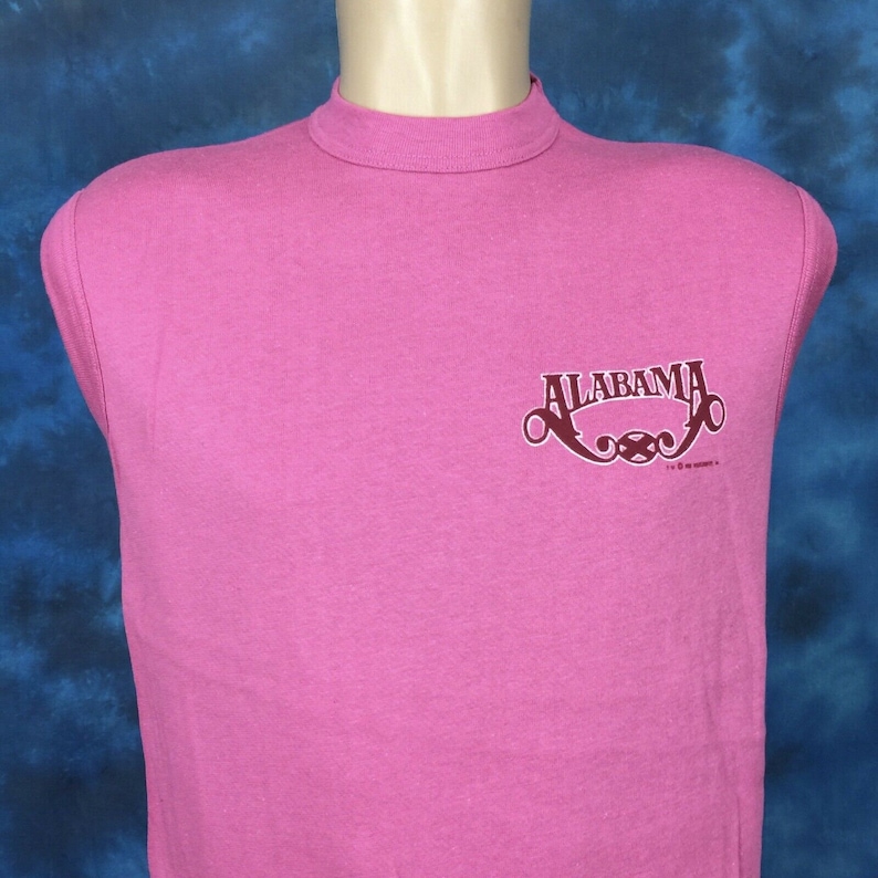 Nos Vintage 80s ALABAMA CONCERT Muscle Sweatshirt T-shirt *XXS* Country ...