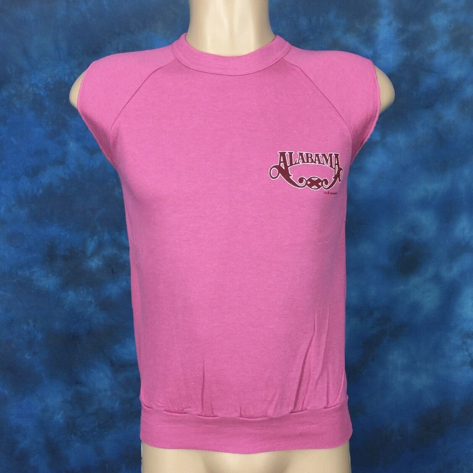 Nos Vintage 80s ALABAMA CONCERT Muscle Sweatshirt T-shirt *XXS* Country ...