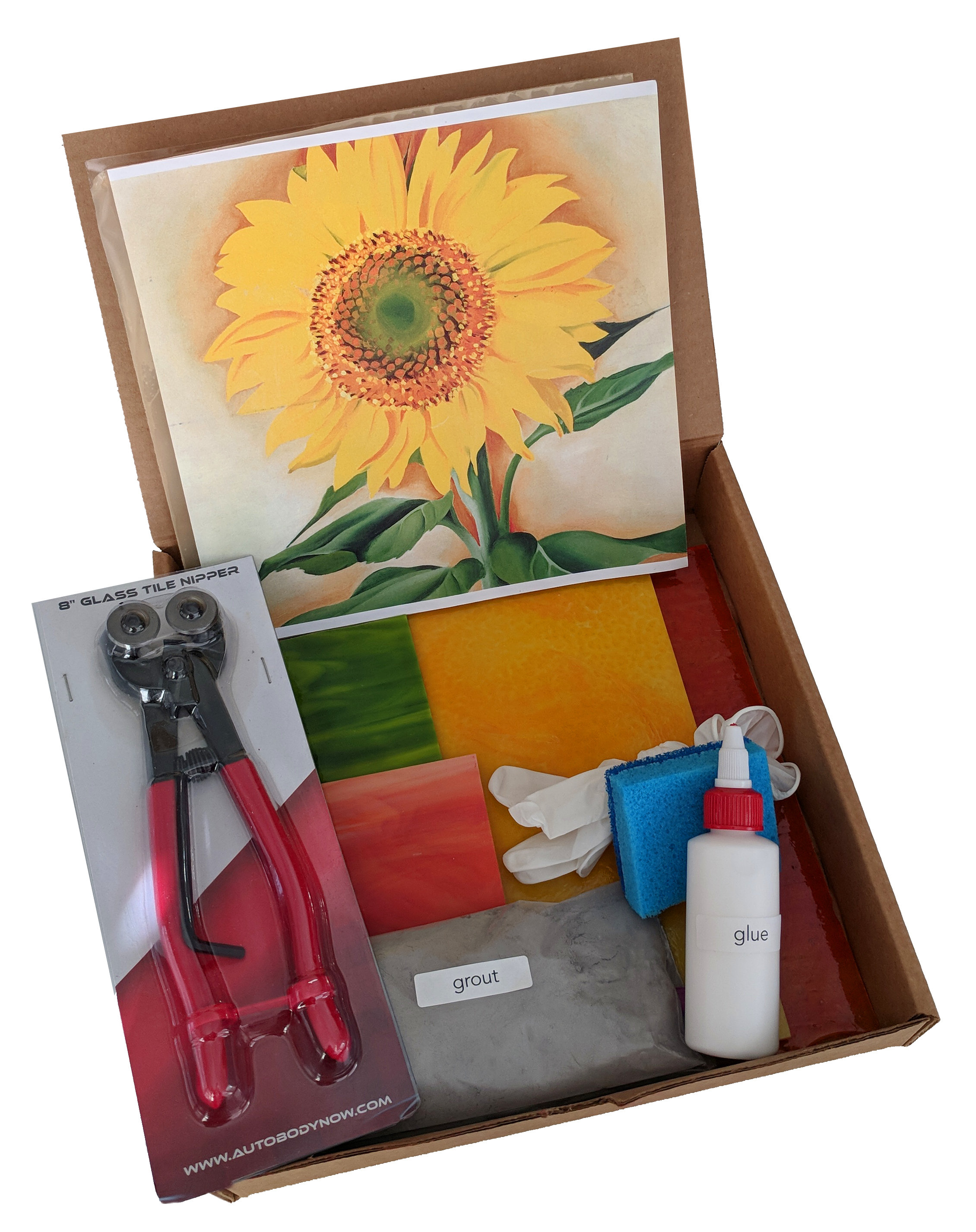 Sunflower Mosaic Diy Art Kit Etsy