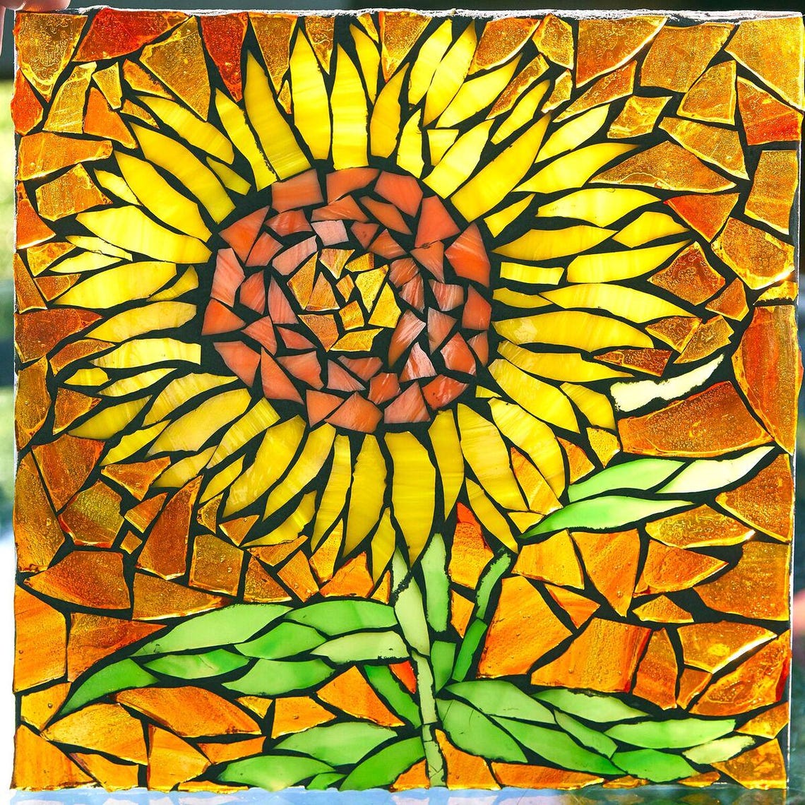 Mosaic Sunflower Art Kit - Etsy