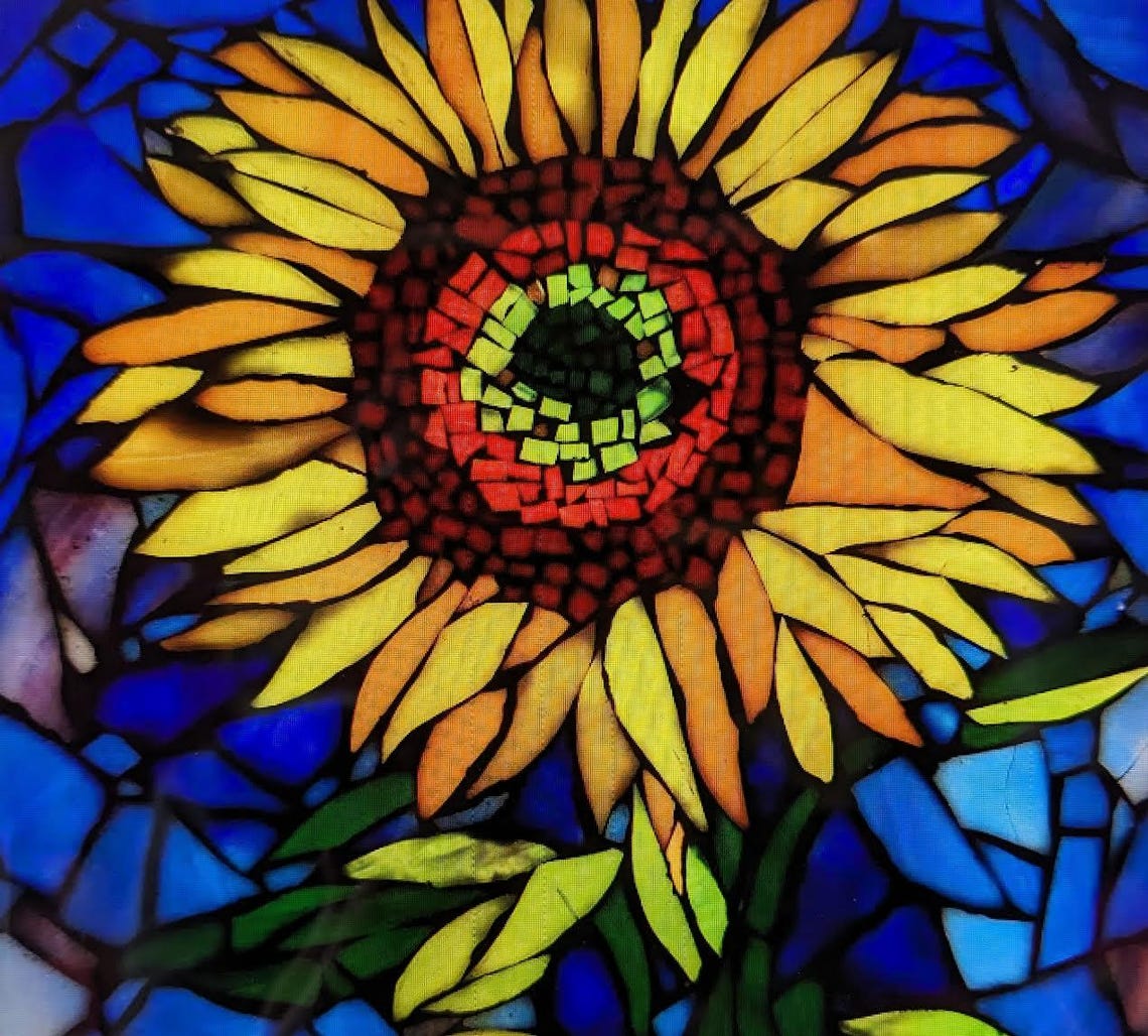 Mosaic Sunflower Art Kit - Etsy