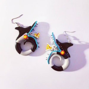 One Pair of Beetle Juice Sand Worm Dangle Earrings Tim Burton Inspired ...