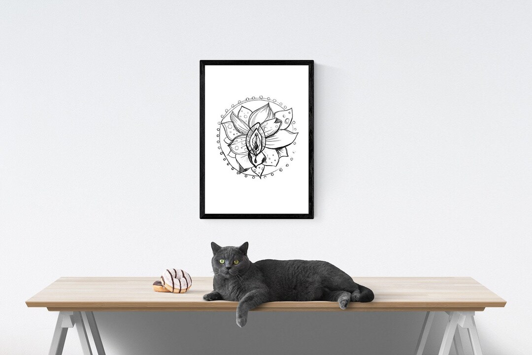 Yoni Lotus Blossom Print A3 Yoni Art Yoni Print Goddess Print Vulva ...