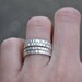 Tree Bark Stacking Rings,stackings Rings, Sterling Stacking Rings ...