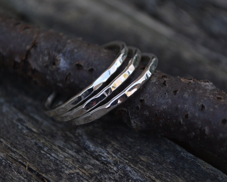 Sterling Silver Stack Rings Stack Rings Sterling Stack Ring - Etsy
