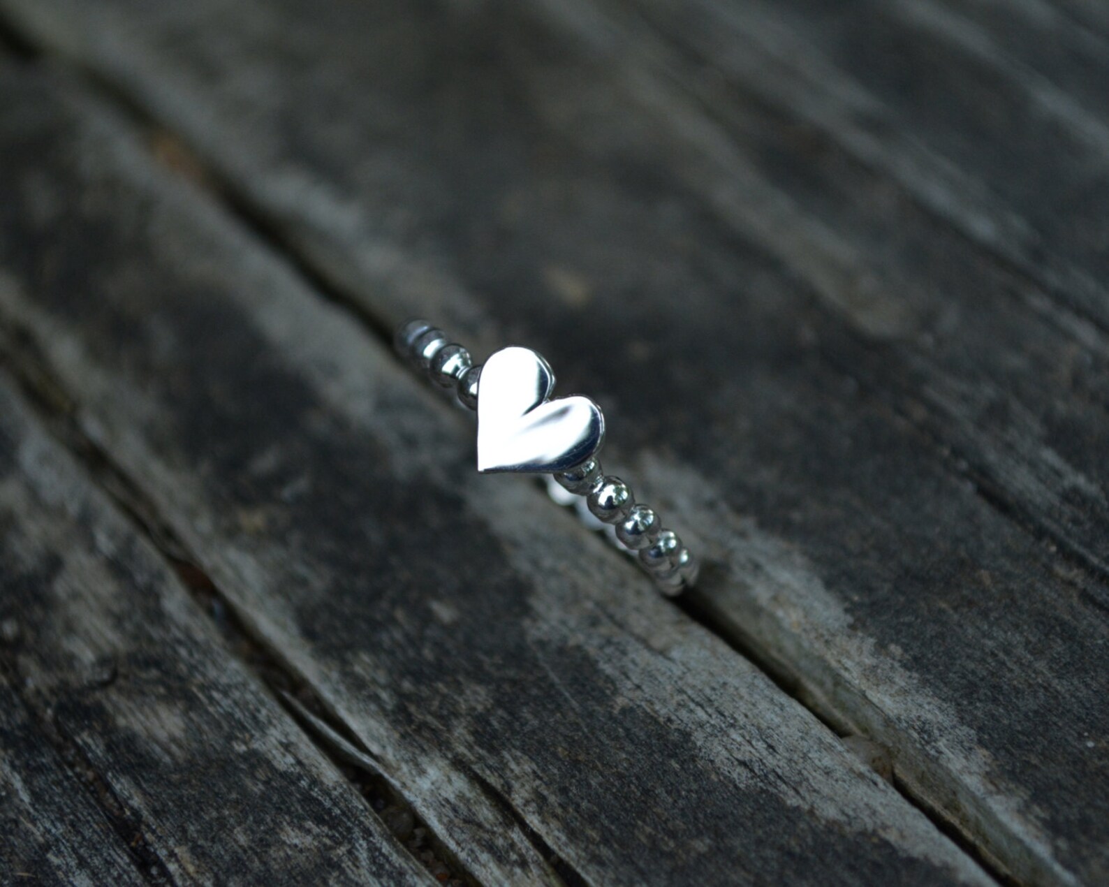 Heart Ring, Heart Stacking Ring, Stacking Ring, Heart, Love, Sterling ...