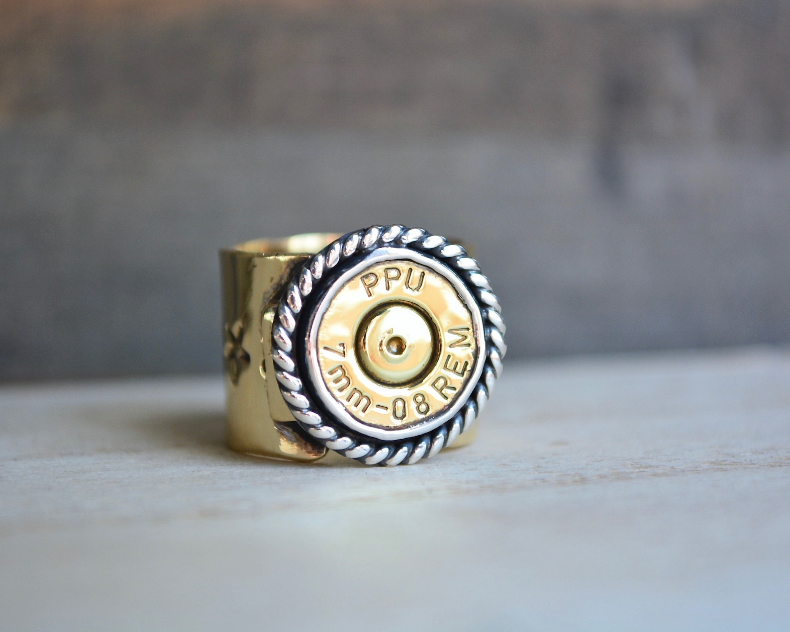 Bullet Ring Size 6.75 Raw Brass Bullet Bullet Bullet - Etsy