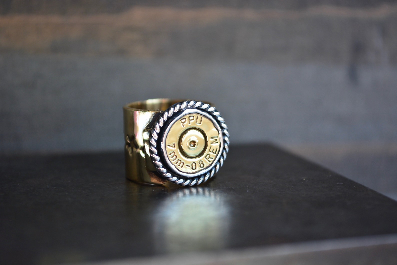 Bullet Ring, Size 5, Raw Brass Bullet, Brass Bullet Ring, Bullet ...
