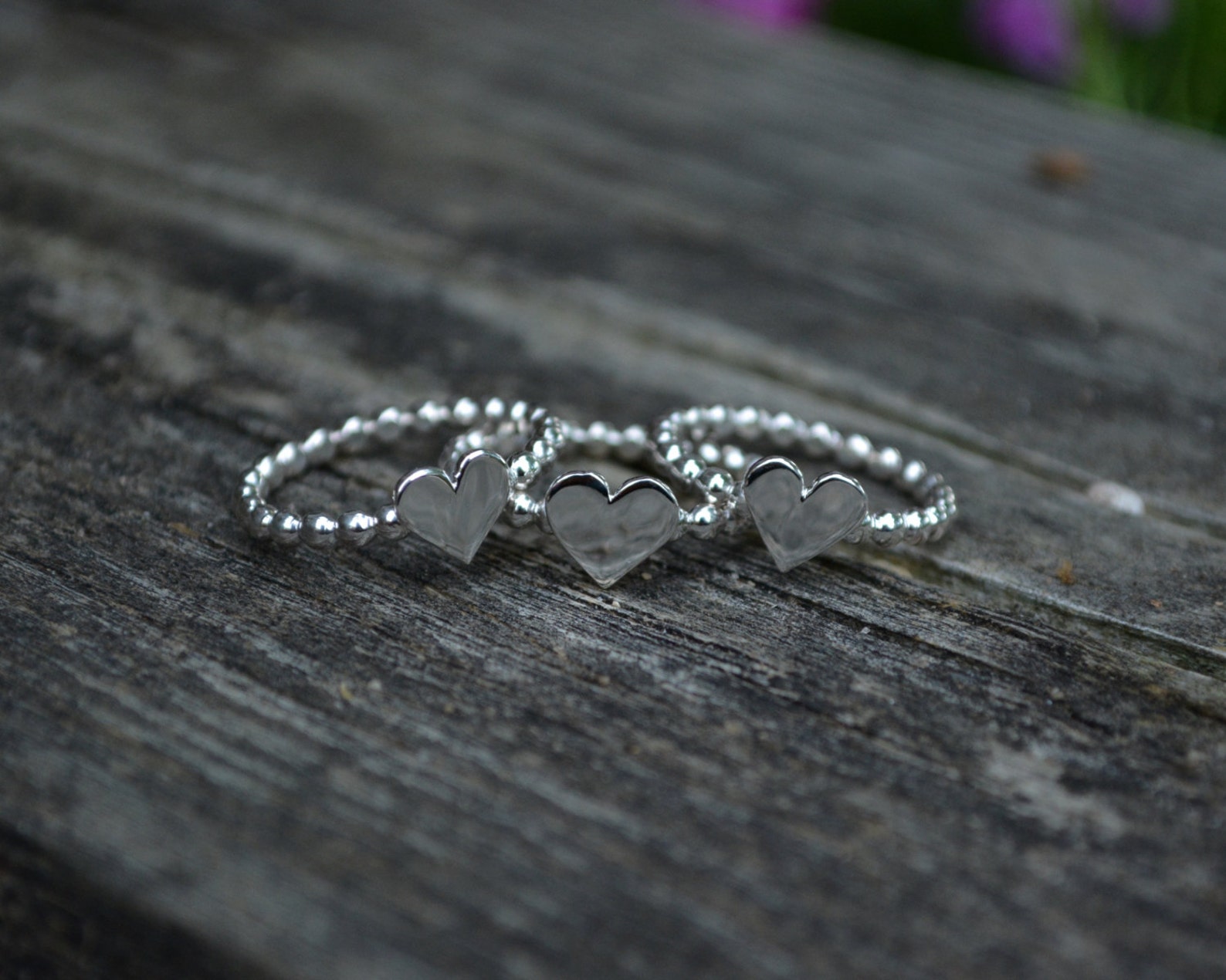 Heart Ring Heart Stacking Ring Stacking Ring Heart Love | Etsy