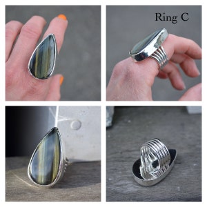 Hawks Eye Ring, Hawks Eye, Tigers Eye, Tigers Eye Ring,statement Ring ...