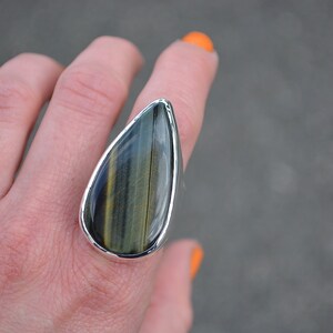 Hawks Eye Ring, Hawks Eye, Tigers Eye, Tigers Eye Ring,statement Ring ...