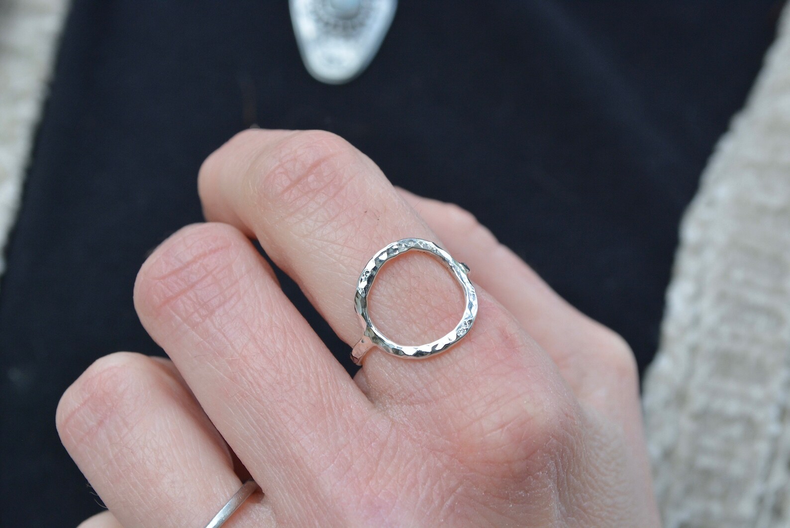 Circle Stacking Ring, Circle Ring, Circle, Shapes, Geometric Jewelry ...