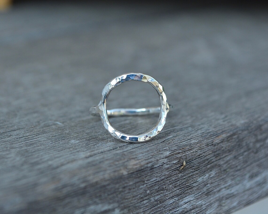 Circle Stacking Ring, Circle Ring, Circle, Shapes, Geometric Jewelry ...