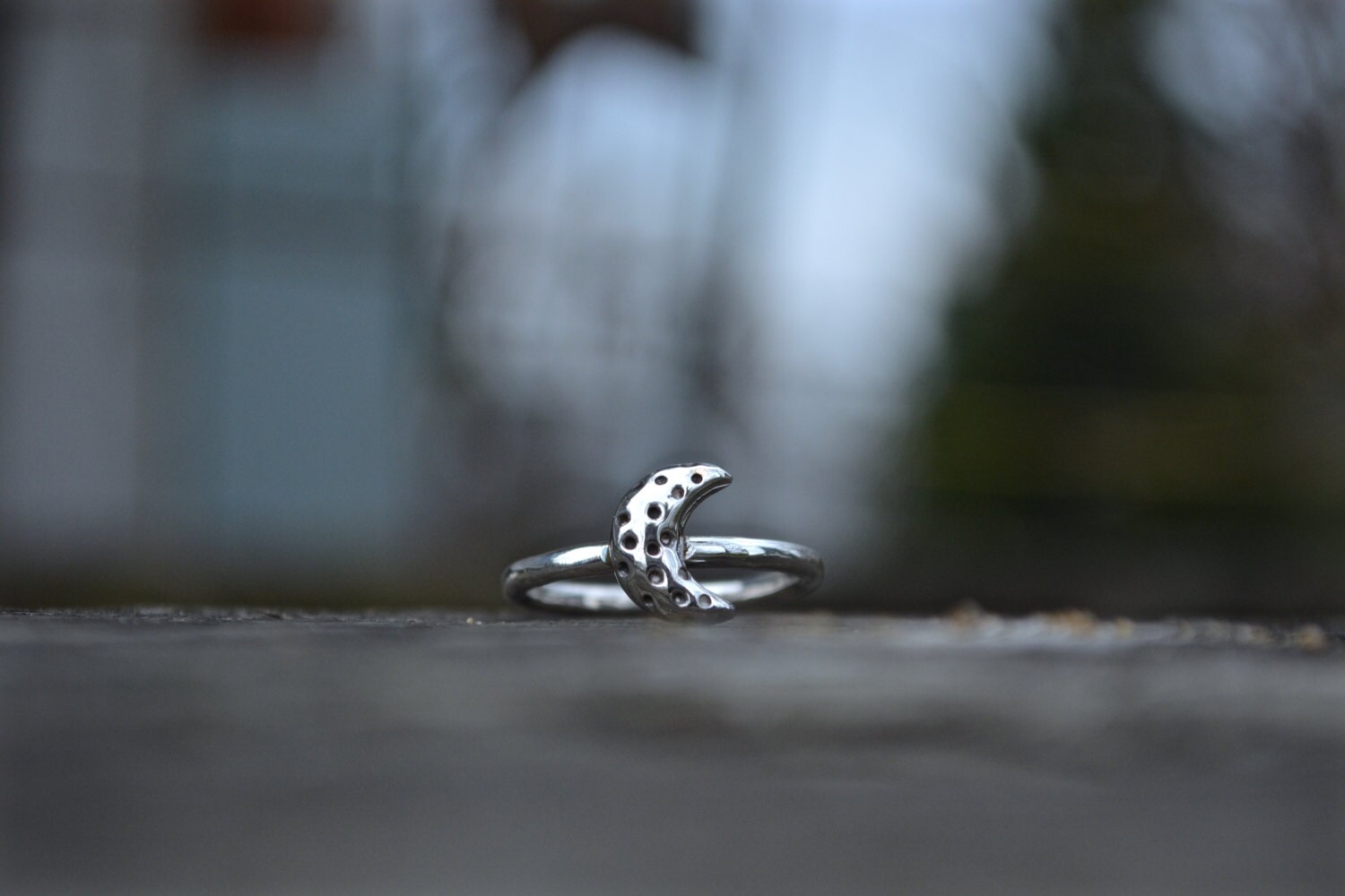 Moon Ring, Crescent Moon Ring, Moon, Crescent Moon, Sterling Silver ...