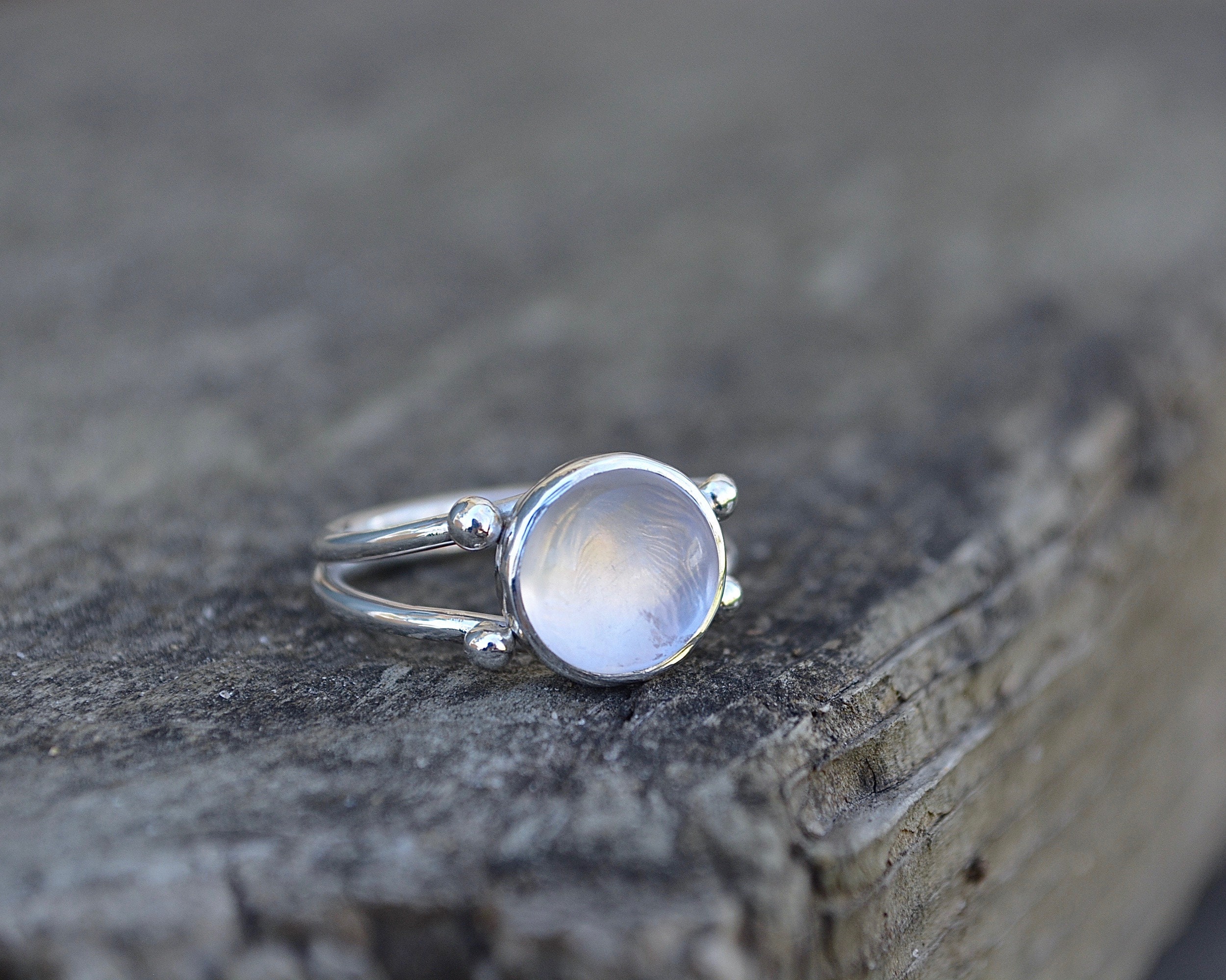 FINAL SALE-Rose Quartz Double Band Ring Rose Quartz Ring | Etsy