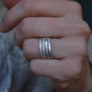 Tree Bark Stacking Rings,stackings Rings, Sterling Stacking Rings ...
