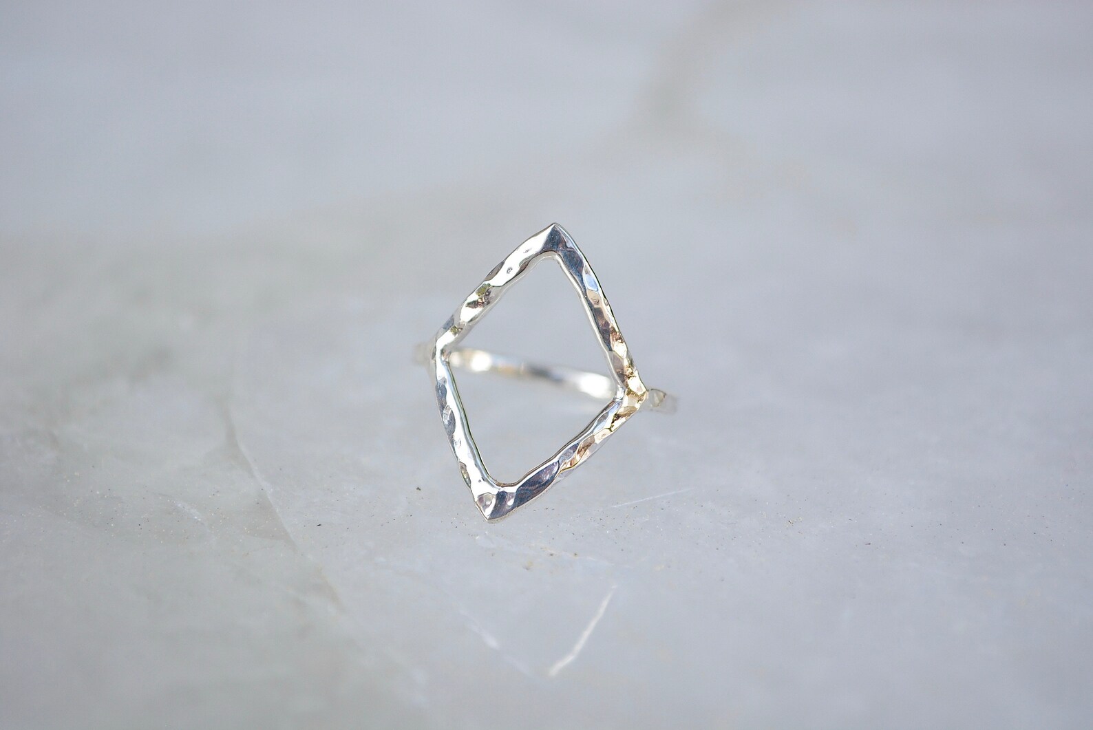 Diamond Shape Ring Geometric Ring Diamond Ring Diamond - Etsy