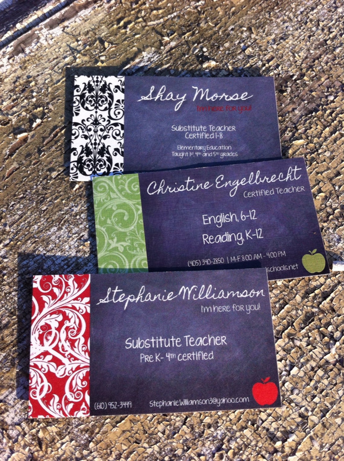 Substitute Teacher Business Cards // Set of 100 // Printed & - Etsy