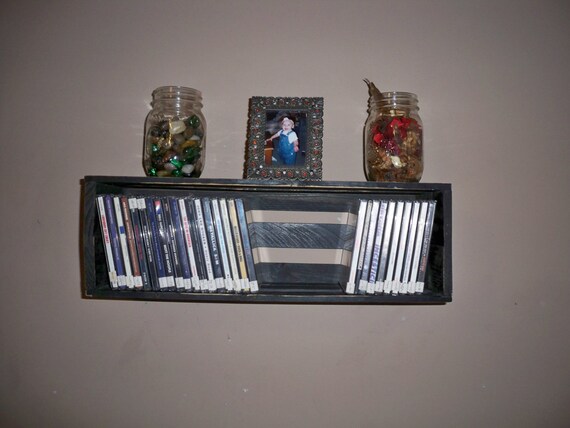 CD storage Crate Rustic Wood Center Piece Wood Crate | Etsy