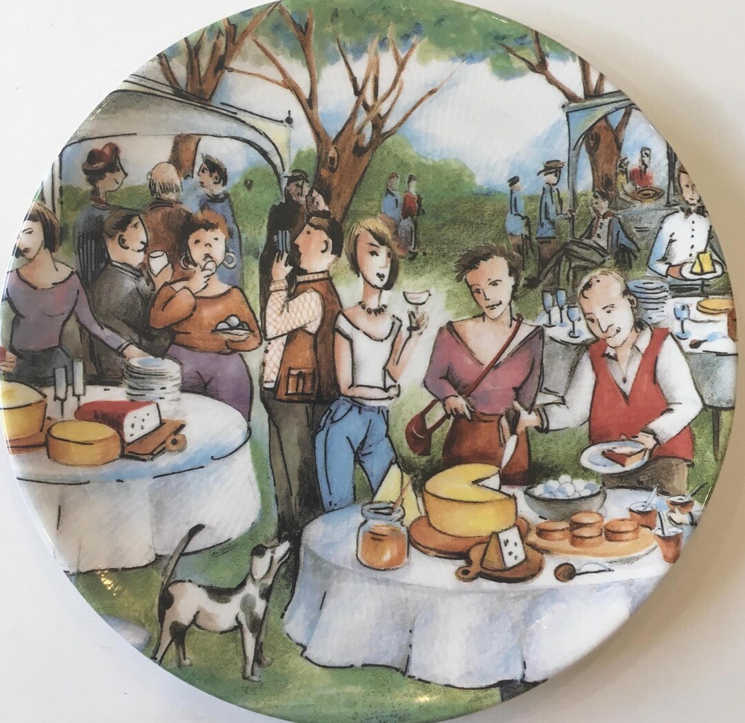 Brunelli Plate / 1 Vintage Brunelli Plate Italian Cheese Tasting Design ...
