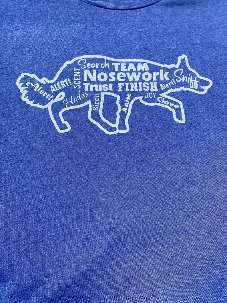 Border Collie Nosework Scent Work Words T-shirt RUNS SMALL - Etsy