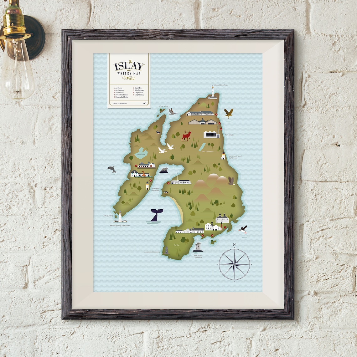 The Islay Whisky Map A3 Print - Etsy