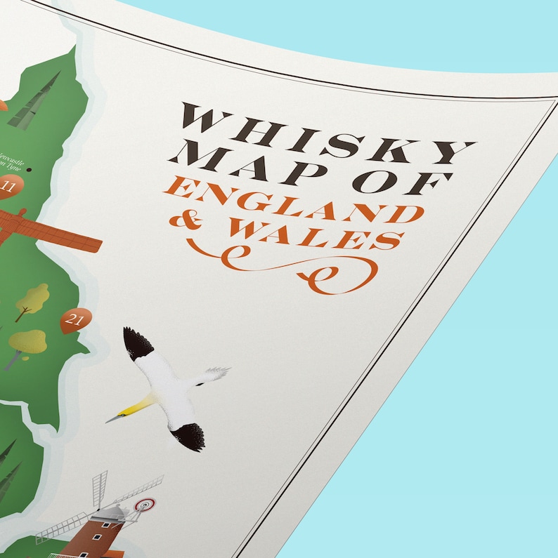 Whisky Map of England & Wales (A3 Print) - Etsy UK