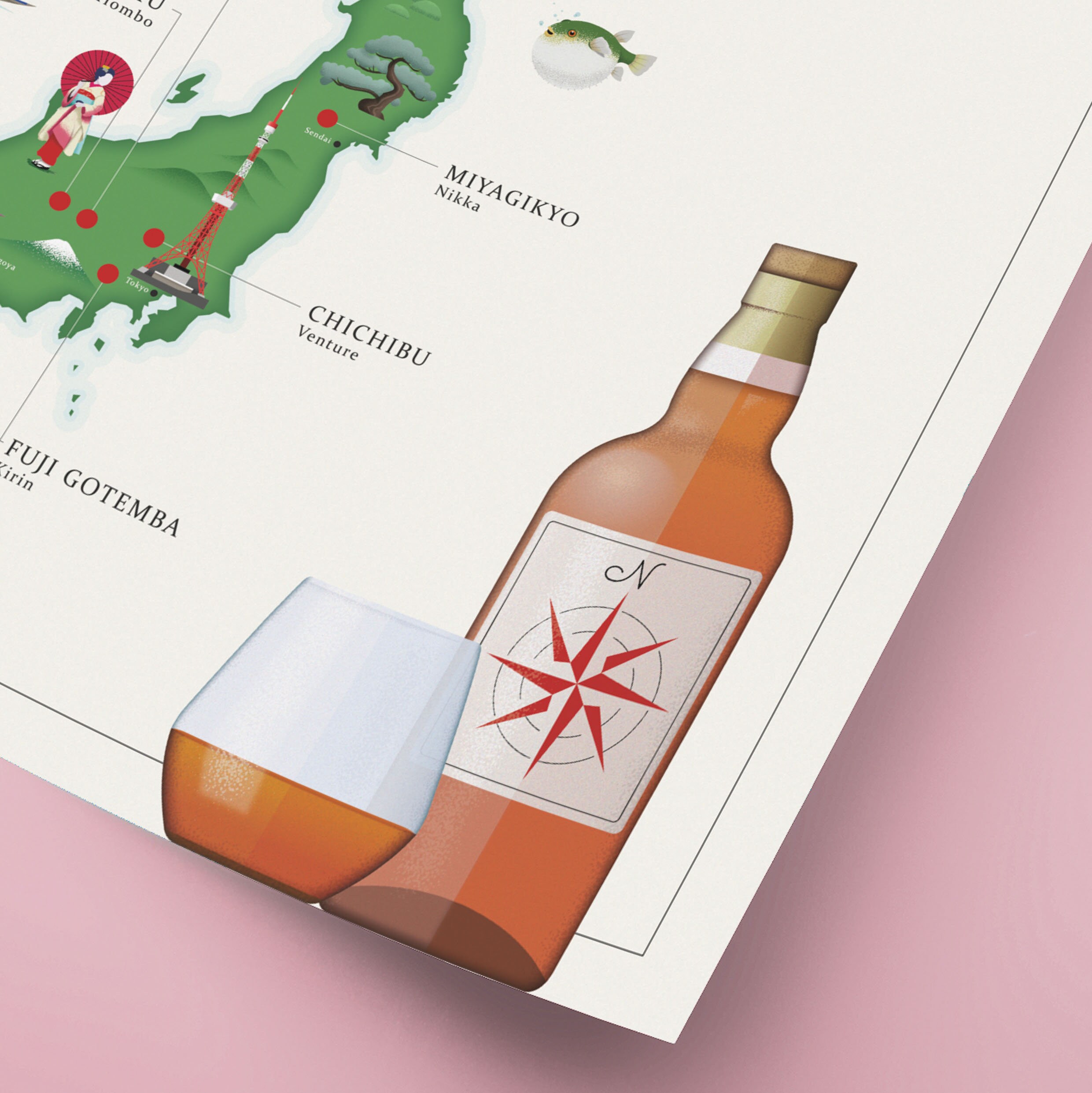 Whisky Map of Japan (A3 Print) - Etsy