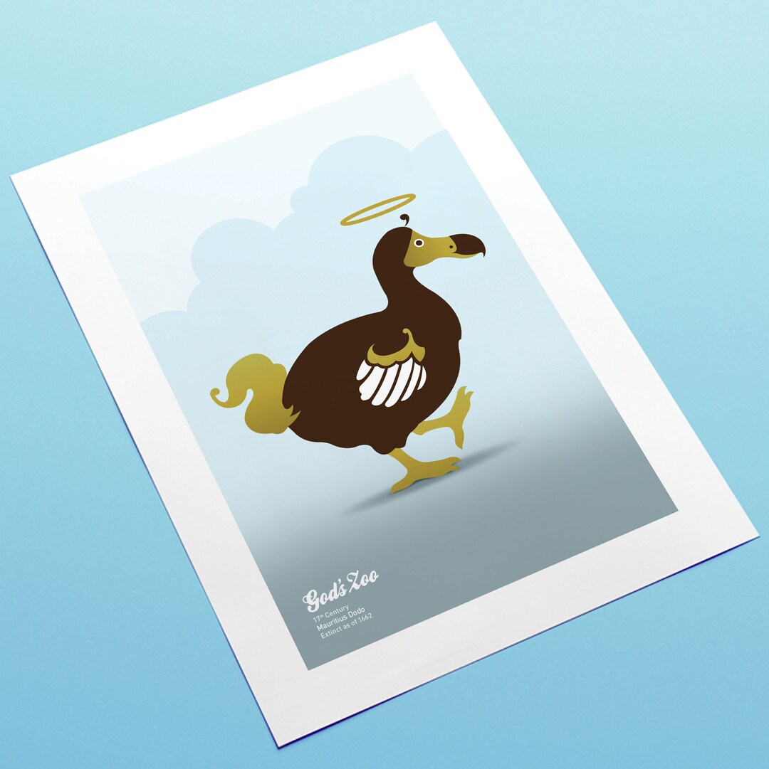 God's Zoo: Mauritius Dodo A3 Art Print - Etsy