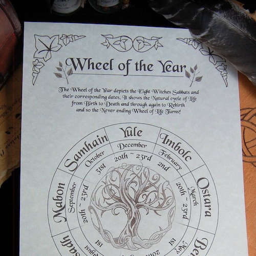 Wheel of Year Printable Pagan Wiccan Sabbat Celebration - Etsy