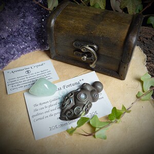 Goddess Fortuna Goddess of Luck Aventurine and Aquamarine Crystals ...