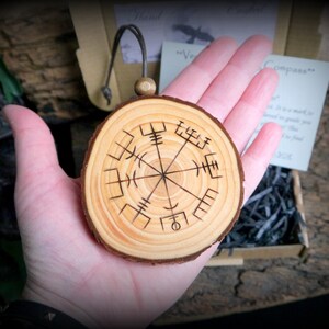 Vegvisir the Viking Compass Wooden Altar Piece Viking Protection ...