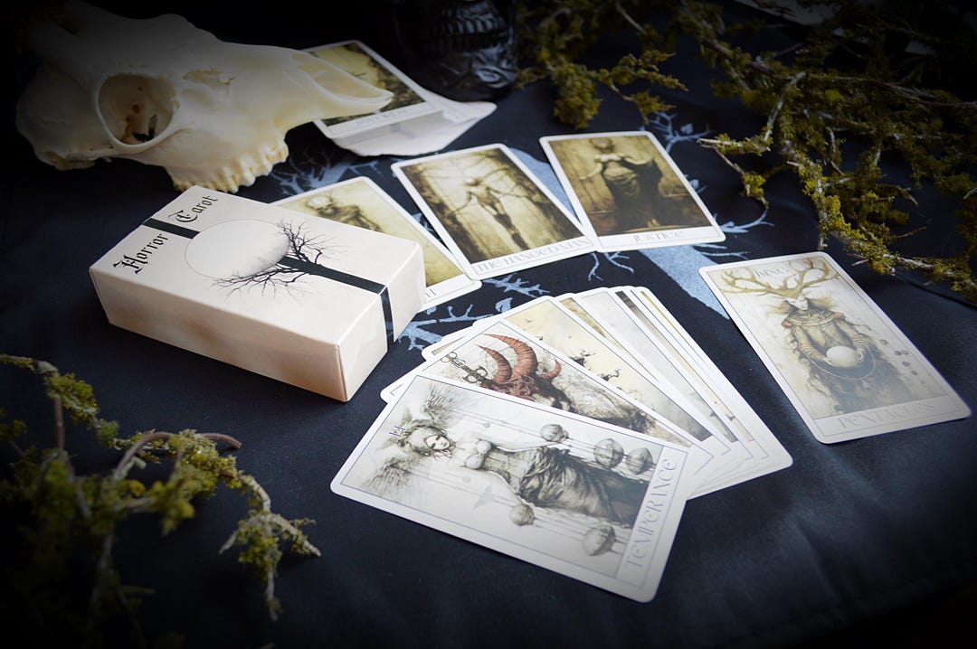 Gothic Horror Tarot Card Deck 78 Cards Divination Witchcraft Altar Tool ...