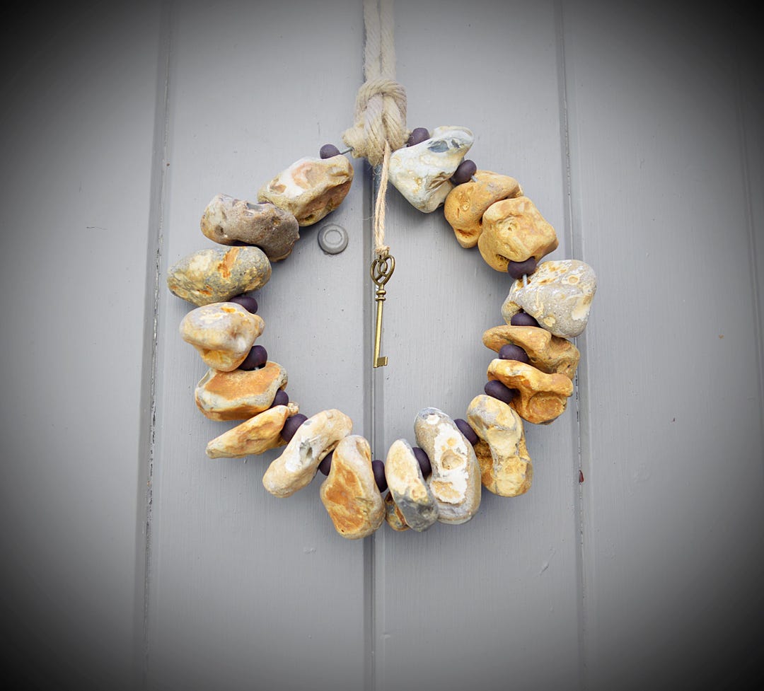 Hag Stone Door Protection Wreath Coastal Decor Beach Wicca Pagan ...