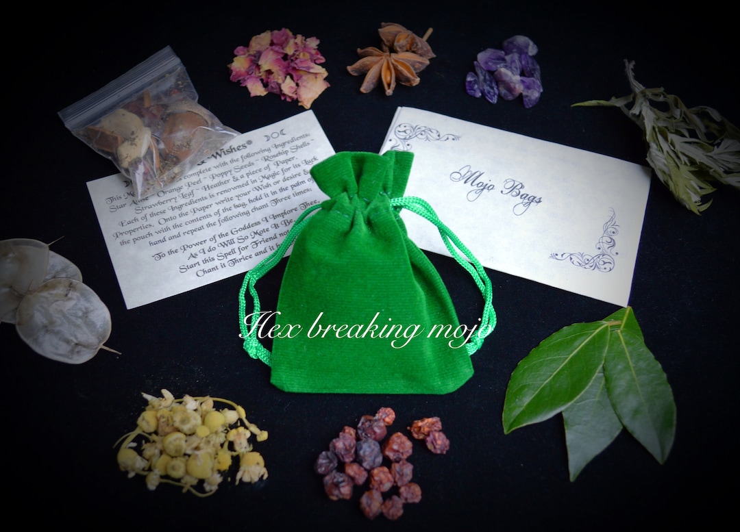 Witches Hex Breaking Mojo Spell Bag Gris Gris Herb Sachet Wicca Pagan ...
