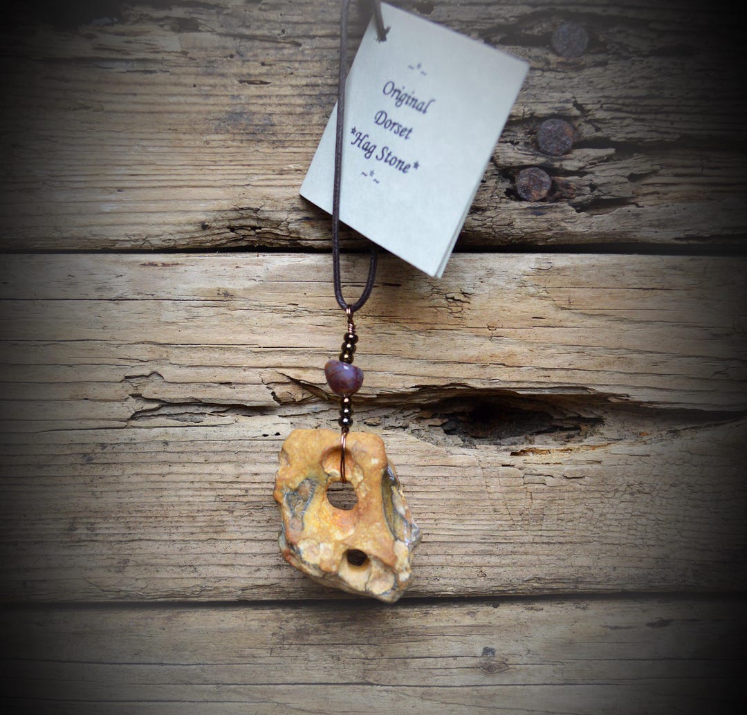 Hag Stone Charm Fairy Wish Stone Talisman Odin Beach Pietersite ...