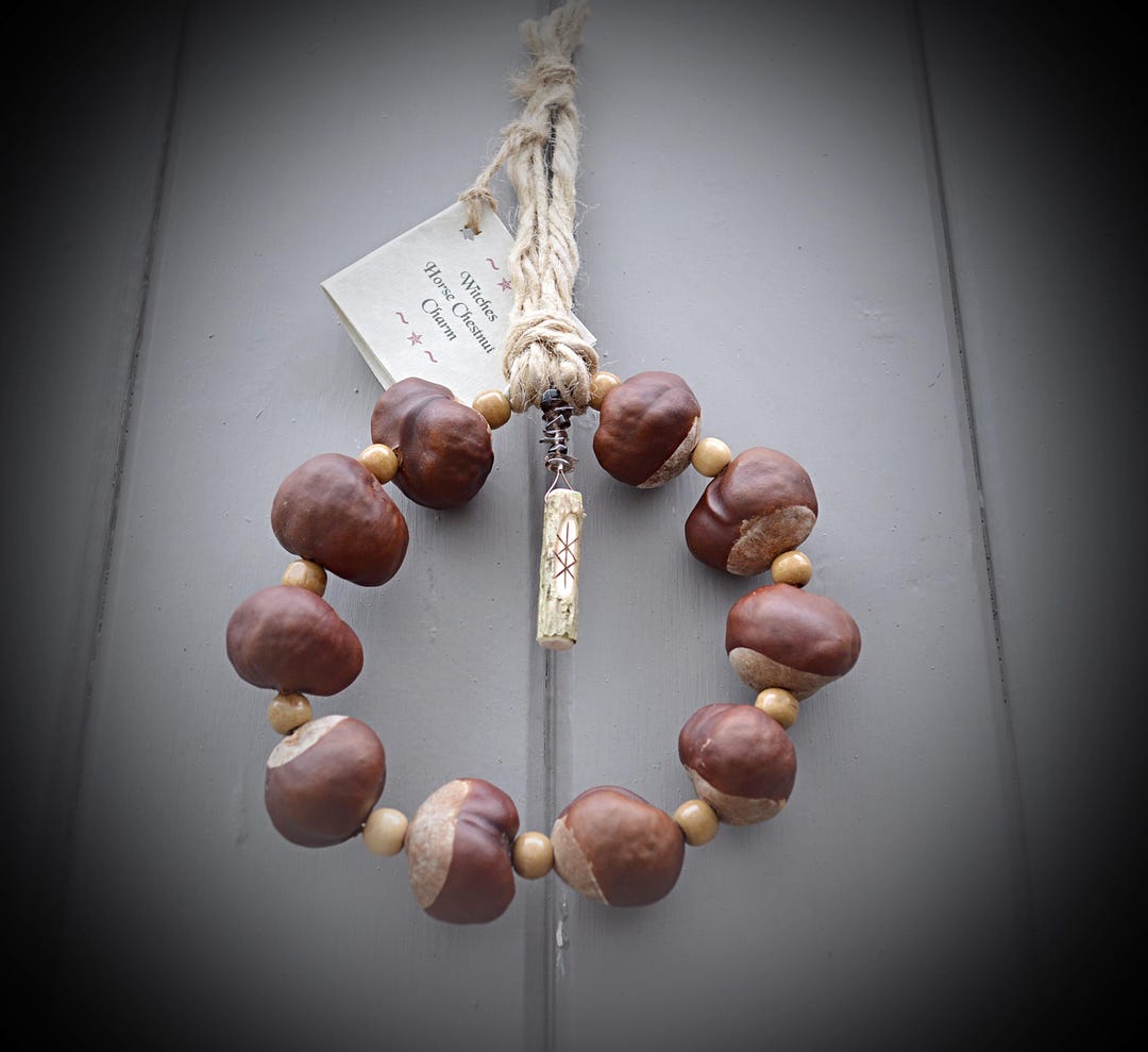 Horse Chestnut Wreath Success and Protection Rowan Wood Talisman Charm ...
