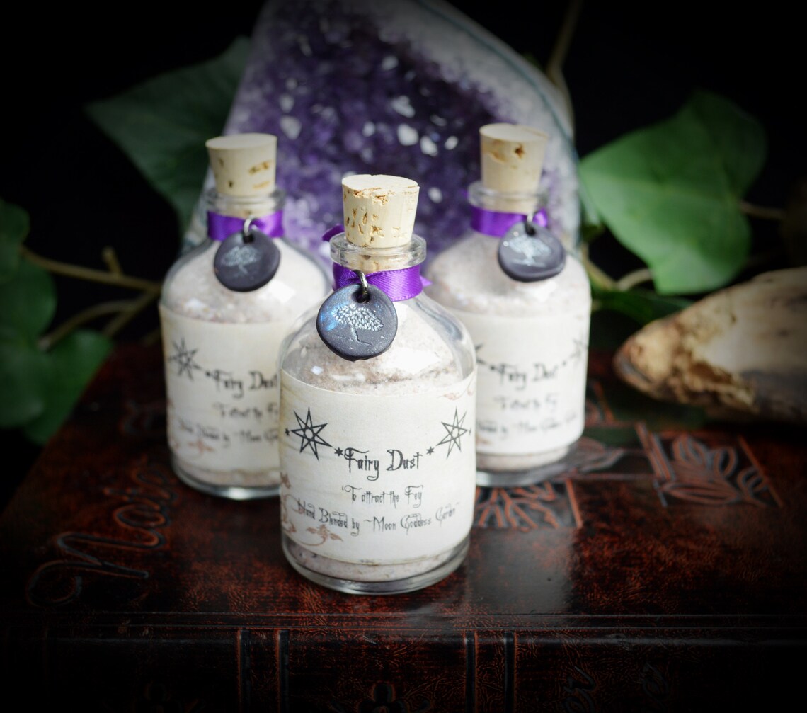 Fairy Dust Charm Potion Bottle With Cork Stopper Wicca Pagan Spells ...