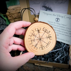 Vegvisir the Viking Compass Wooden Altar Piece Viking Protection ...