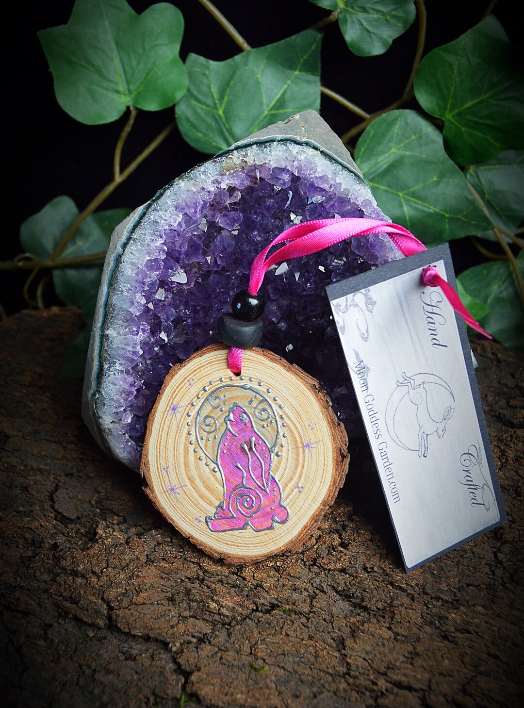 Hare and Moon Pen and Ink Witches Altar Piece Talisman on Wood - Etsy