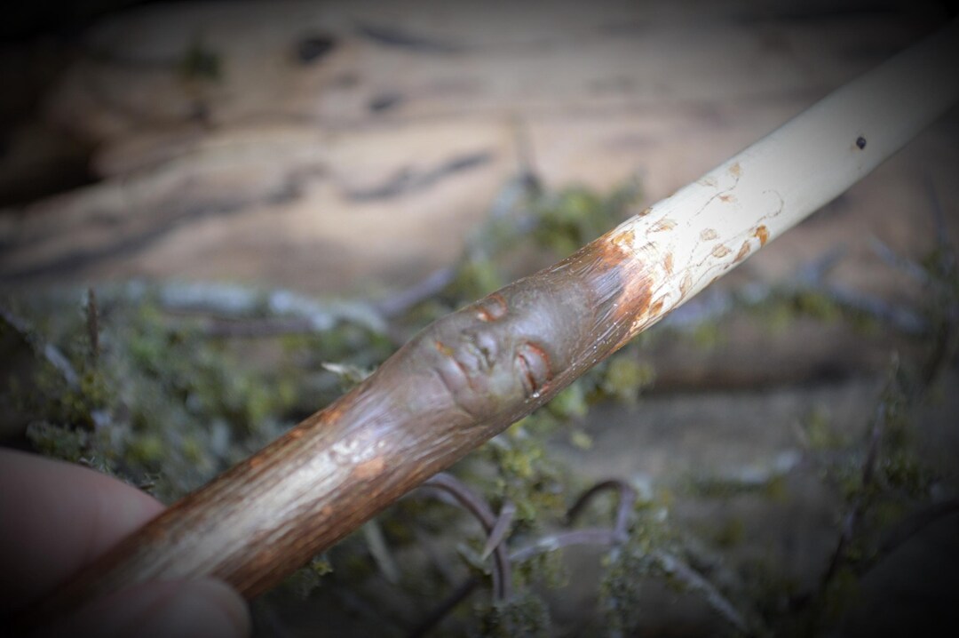 Hazel Wood Wand Forest Nymph Goddess Hand Carved Wooden Wand Spells ...