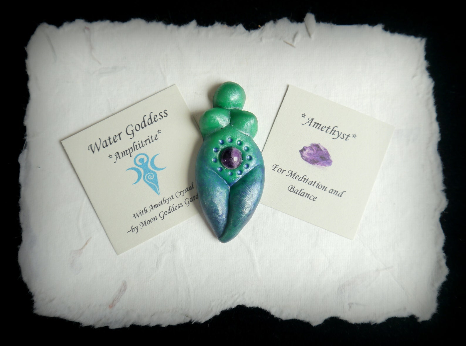 Witches Elemental Clay Goddess Altar Piece Set With Crystals - Etsy