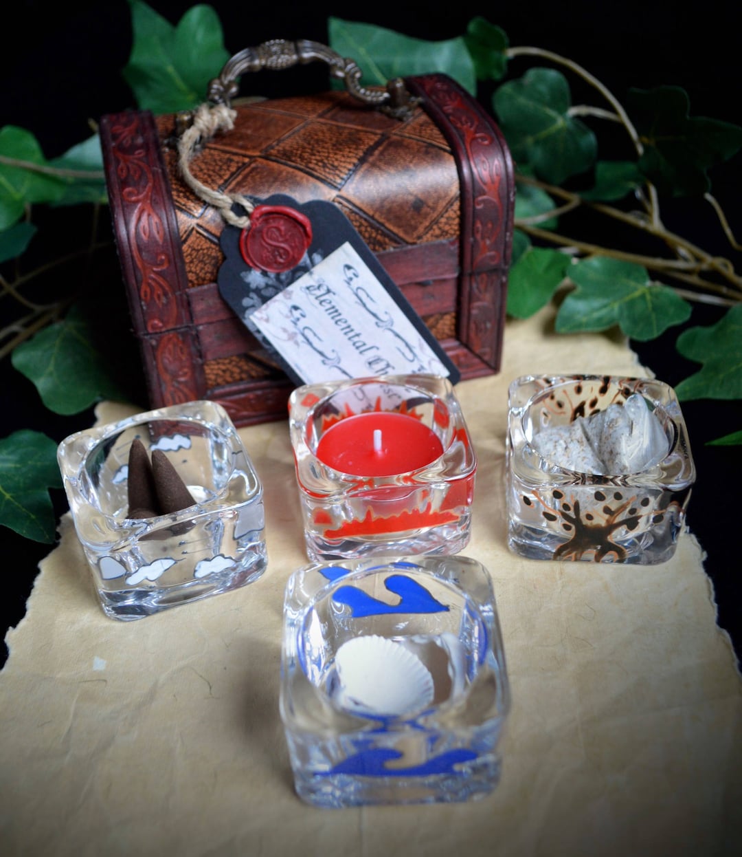 Elemental Offering Bowls and Chest Pagan Wiccan Witchcraft Gift - Etsy