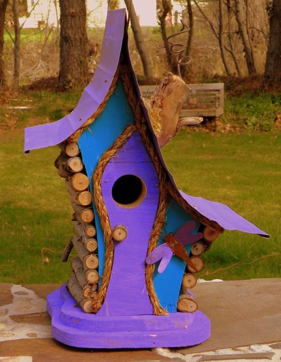Bird house Birdhouse Whimiscal birdhouse in color options | Etsy