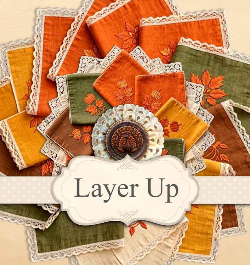 Fall Junk Journal Kit, Autumn Doilies Scrapbooking Ephemera, Primitive ...