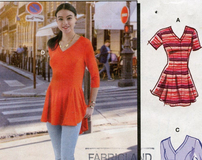 Women's Stretch Knit Top Sewing Pattern - Fit and Flare Top Pattern ...