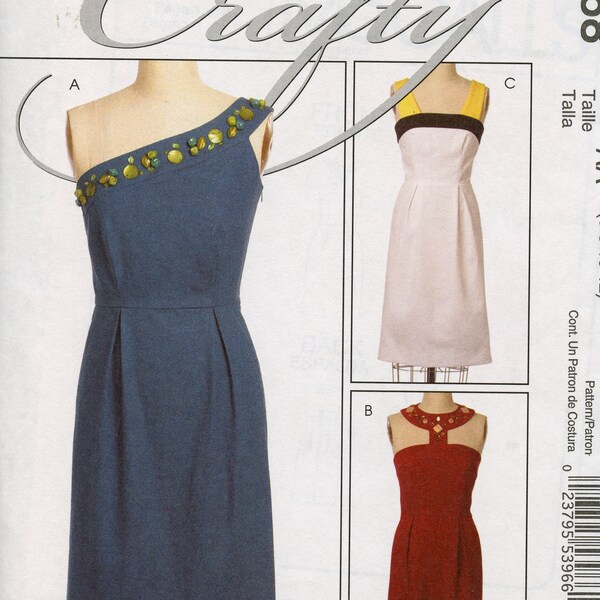 One Shoulder Dress Pattern - Etsy