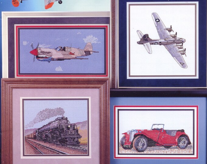 Planes, Trains and Automobiles Cross Stitch Pattern Military Airplanes ...